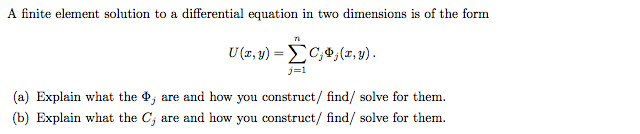 Solved A finite element solution to a differential equation | Chegg.com