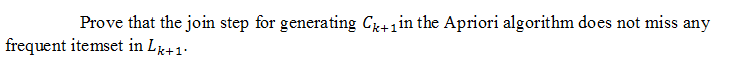 Solved Prove that the join step for generating C_k+1in the | Chegg.com