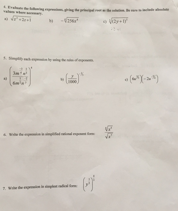 Solved 4. Evaluate the following expression, giving the | Chegg.com