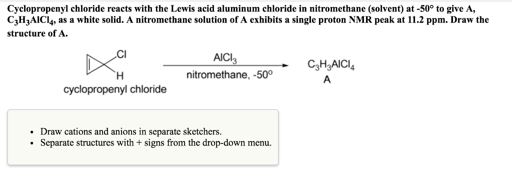 Solved Cyclopropanol chloride reacts with the Lewis acid | Chegg.com