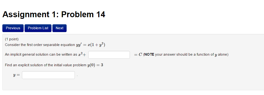 Solved Consider The First Order Separable Equation Yy X 1 Chegg solved-consider-the-first-order-separable-equation-yy-x-1-chegg