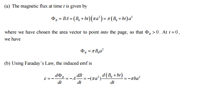 (Solved) - A circular loop of wire of radius r is in a uniform magnetic ...
