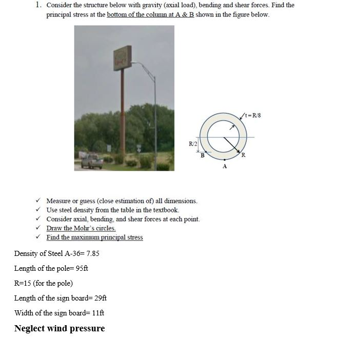 Solved Consider the structure below with gravity (axial | Chegg.com