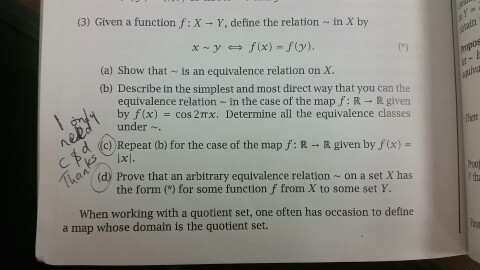 Solved Given a function f: X rightarrow Y, define the | Chegg.com