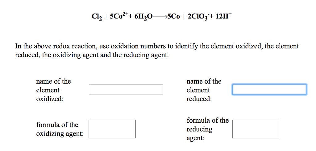Solved 2+ In the above redox reaction, use oxidation numbers | Chegg.com