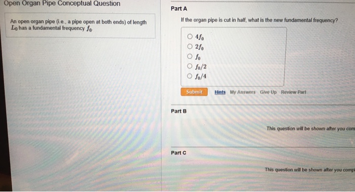 Solved An open organ pipe (i e. a pipe open at both ends) of | Chegg.com