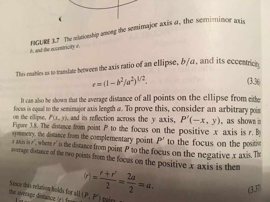Solved This enables us to translate between the axis ratio | Chegg.com
