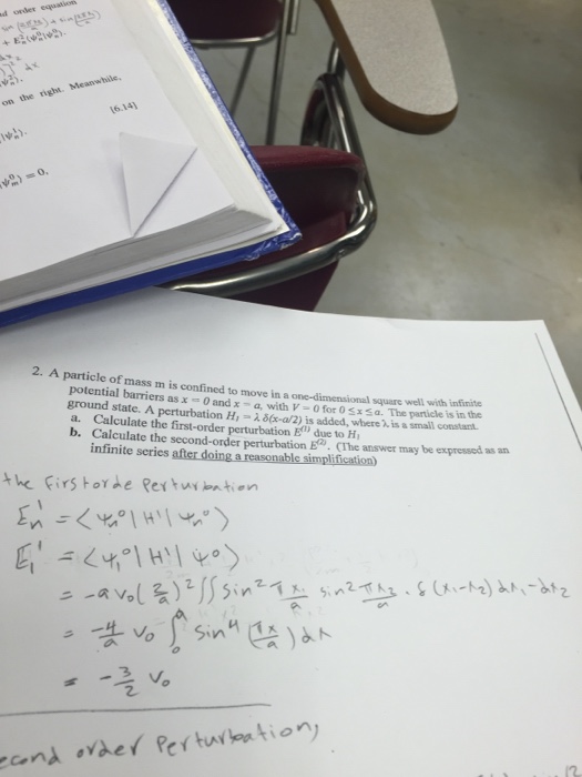 Solved A particle of mass m is confined to move in a | Chegg.com