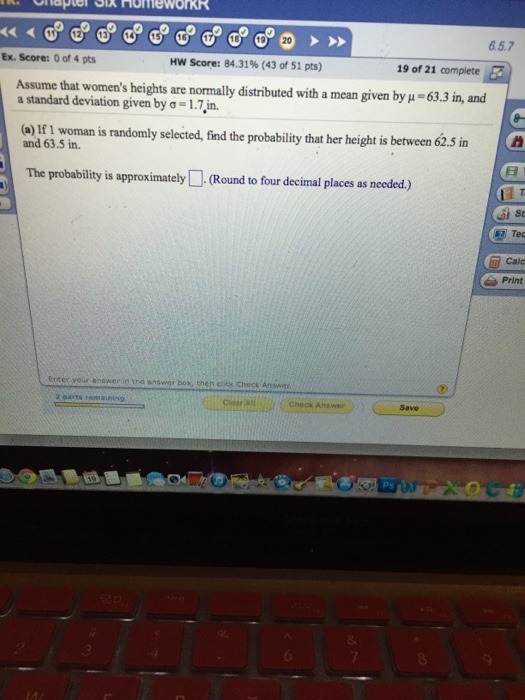 Solved Assume that women's heights are normally distributed | Chegg.com