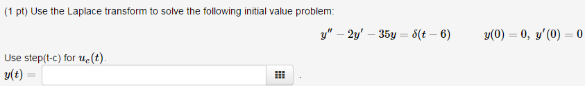 Solved Laplace transform; My professor said to use wolfram | Chegg.com