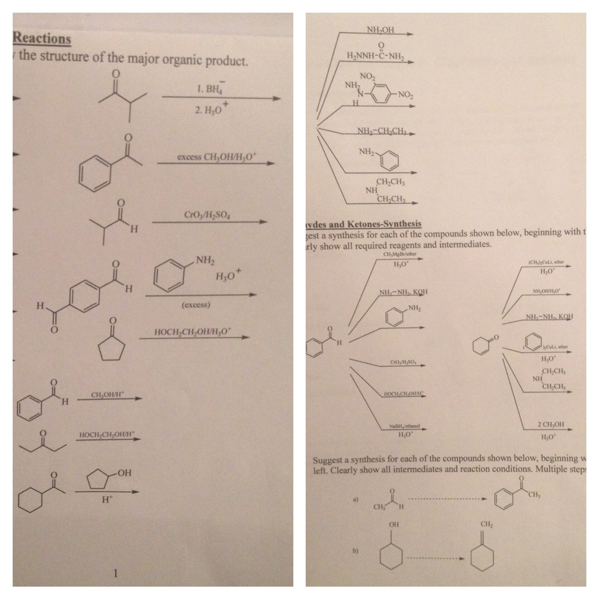 Solved Organic Chemistry 2. Aldehyde and Ketone Synthesis | Chegg.com Solved Organic Chemistry 2. Aldehyde and Ketone Synthesis | Chegg.com