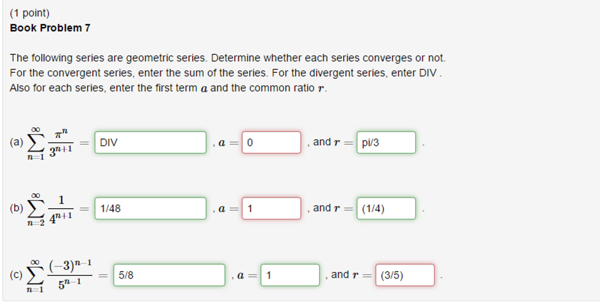 Solved The following series are geometric series. Determine | Chegg.com Solved The following series are geometric series. Determine | Chegg.com