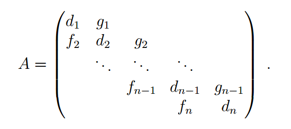 Solving A Tridiagonal System Is Very Inexpensive 