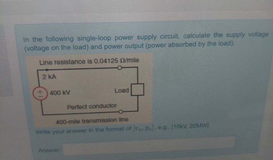Solved In the following single-loop power supply circuit, | Chegg.com