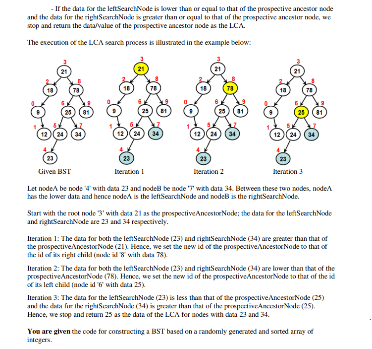 Solved The lowest common ancestor (LCA) for two nodes A and | Chegg.com