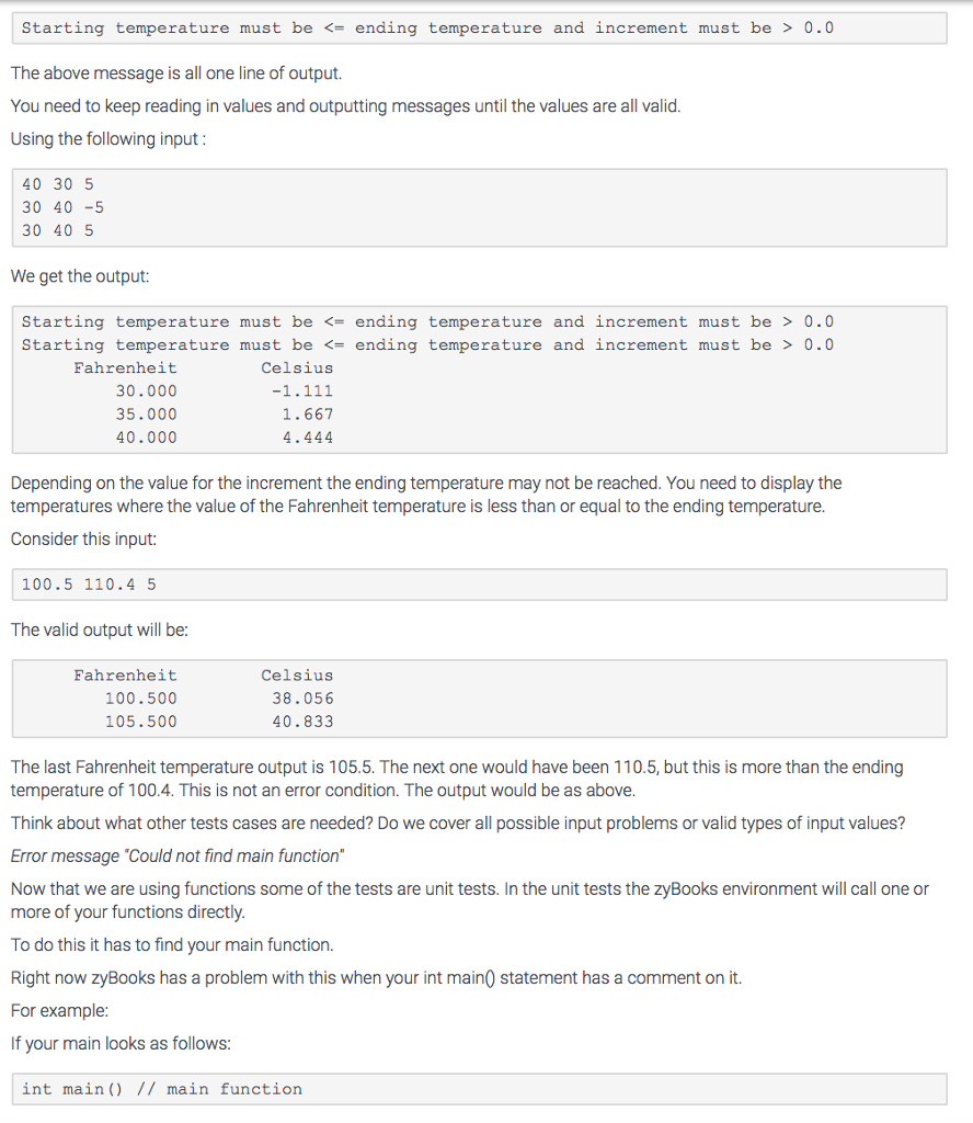 Solved This program will convert a set of temperatures from | Chegg.com