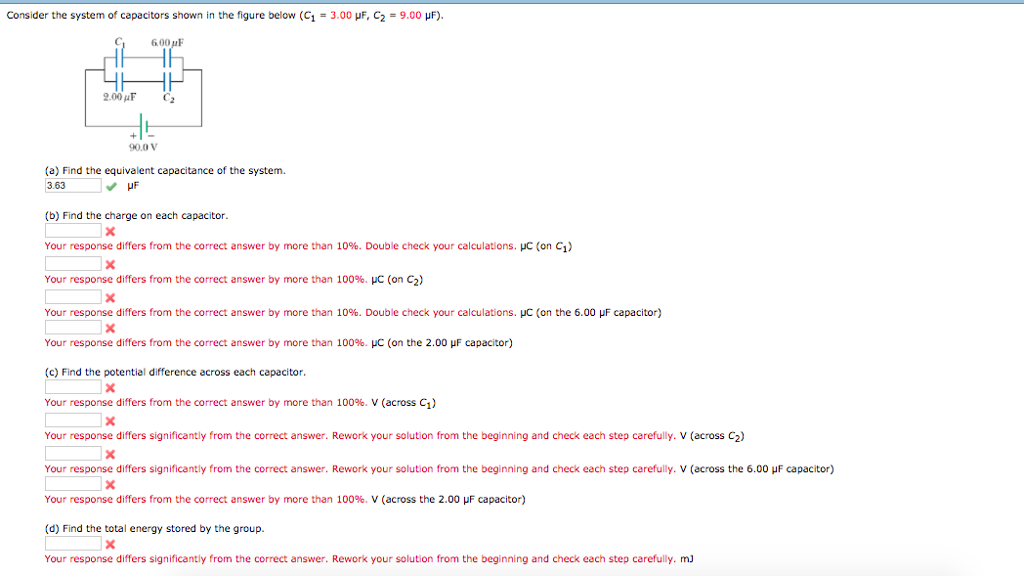 Solved Consider the system of capacitors shown in the figure | Chegg.com
