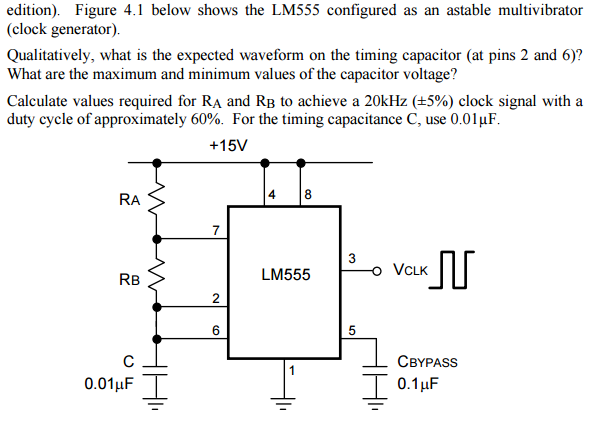 Solved LM555 Timer | Chegg.com
