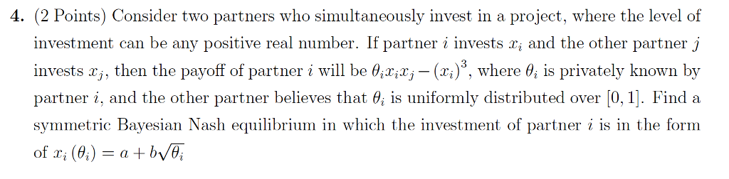 Solved 4 2 Points Consider Two Partners Who 0334