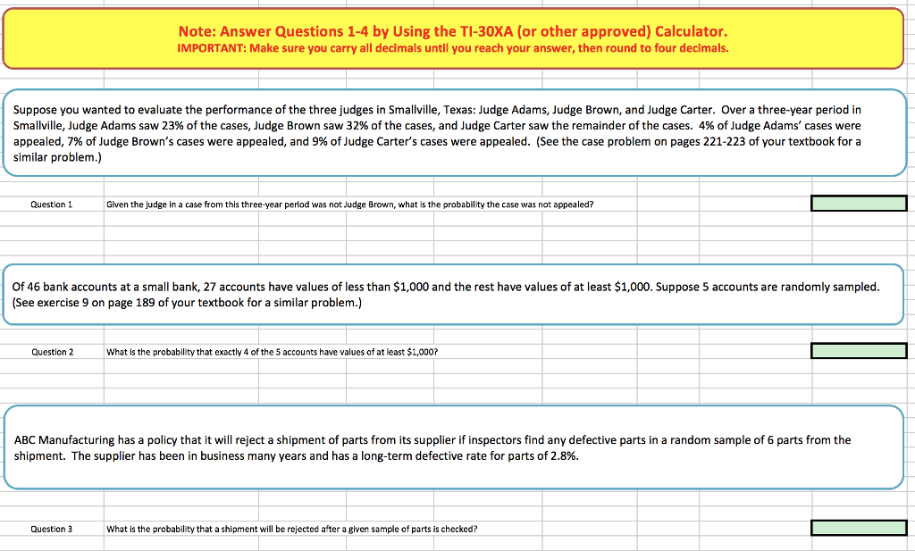 Solved Note Answer Questions 1 4 By Using The TI 30XA or Chegg solved-note-answer-questions-1-4-by-using-the-ti-30xa-or-chegg