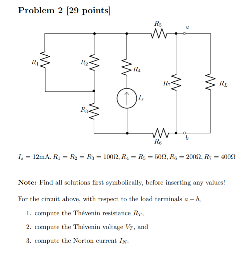 Solved Problem 1 14 points ID Ri 3 R2 Ri = 50Ω, R2 = 150Ω, | Chegg.com