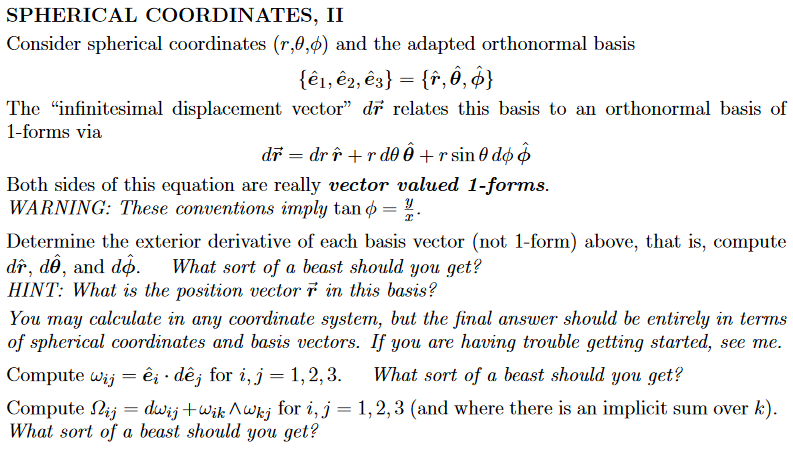Solved Consider spherical coordinates (r, theta, | Chegg.com