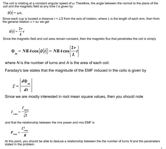 Solved The coil is rotating at a constant angular speed of | Chegg.com
