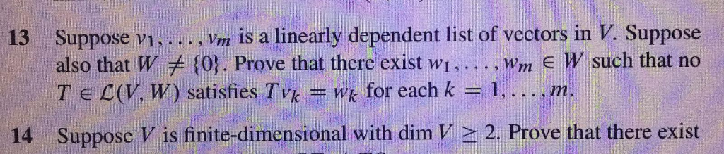Solved Suppose v1,...,vm is a linearly dependent list of | Chegg.com