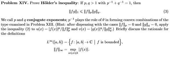 Solved Prove Holder's inequality: If p, q > 1 with p^-1 + | Chegg.com