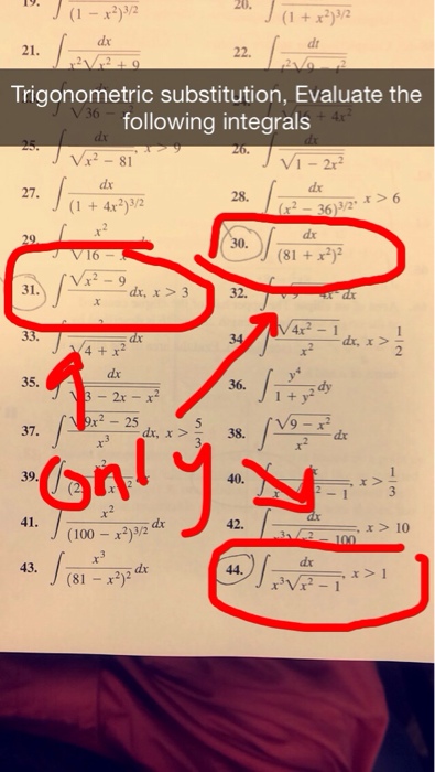 Solved Trigonometric substitution, Evaluate the following | Chegg.com