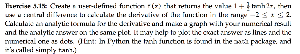 Solved r, then use a central difference to calculate the | Chegg.com