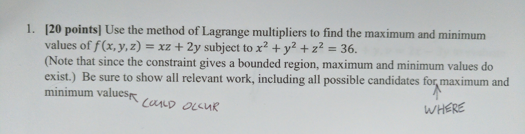 Solved Use the method of Lagrange multipliers to find the | Chegg.com