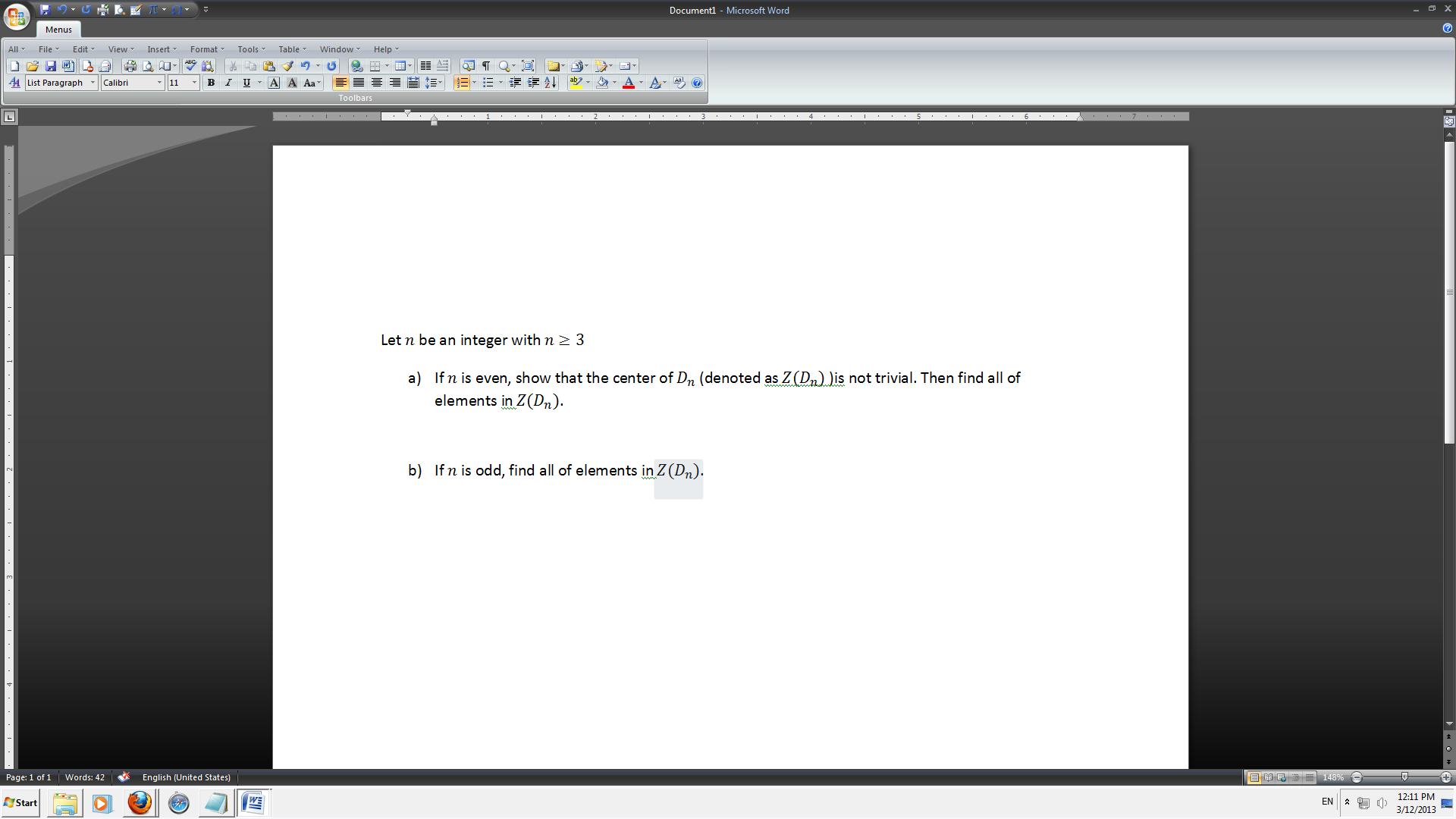 Solved Let n be an integer with n 3 If n is even, show | Chegg.com