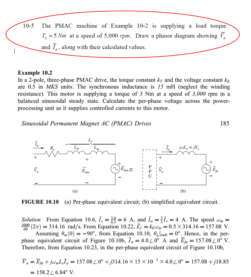 Solved The PMAC machine of example 10-2(See below) is | Chegg.com