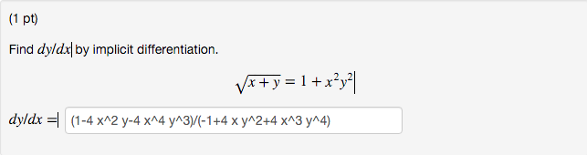 Solved Find dy/dx| by implicit differentiation. Square root | Chegg.com