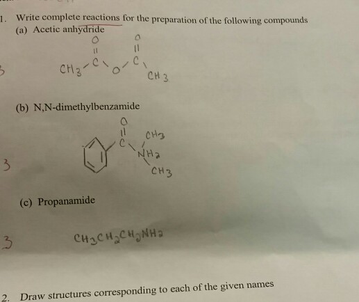 Solved Write complete reactions for the preparation of the | Chegg.com