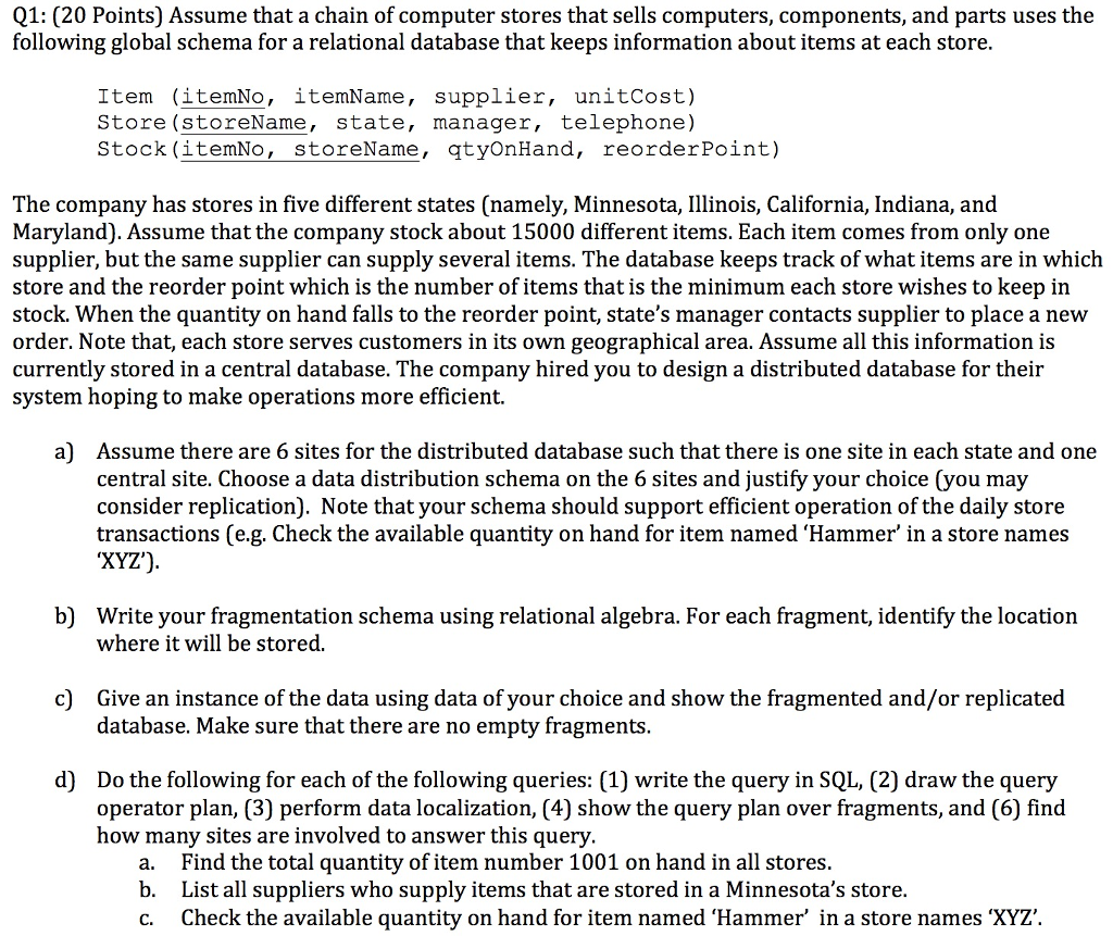 Solved Assume that a chain of computer stores that sells | Chegg.com