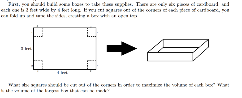 Solved First, you should build some boxes to take these | Chegg.com