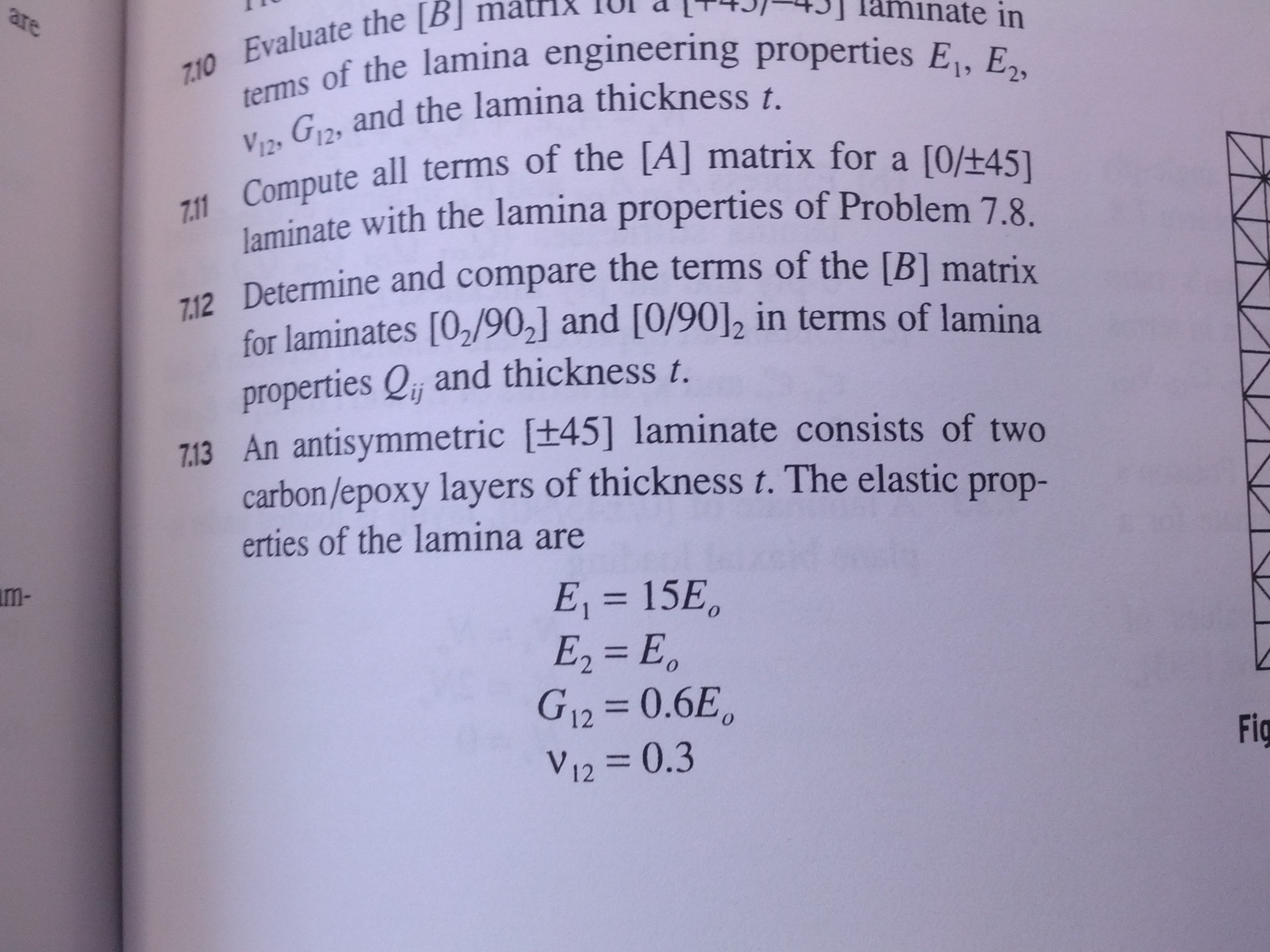Evaluate the [B] matrix for a [+45/-45] laminate in | Chegg.com