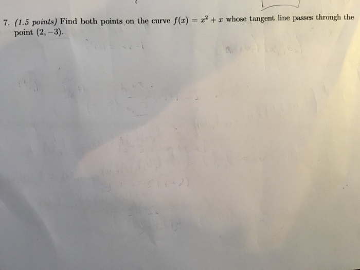 Solved Find both points on the curve f(x) = x^2 + x whose | Chegg.com