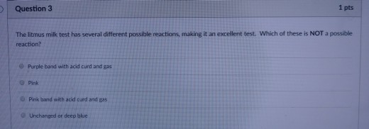 Solved Question2 1 pts The urease test looks for the | Chegg.com