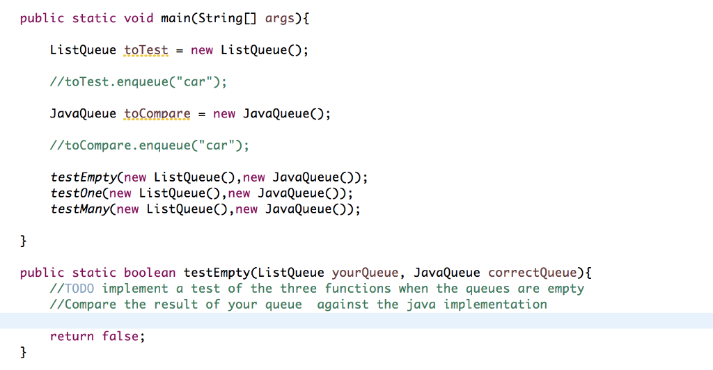 Solved Implement a test suite for your implementation of | Chegg.com