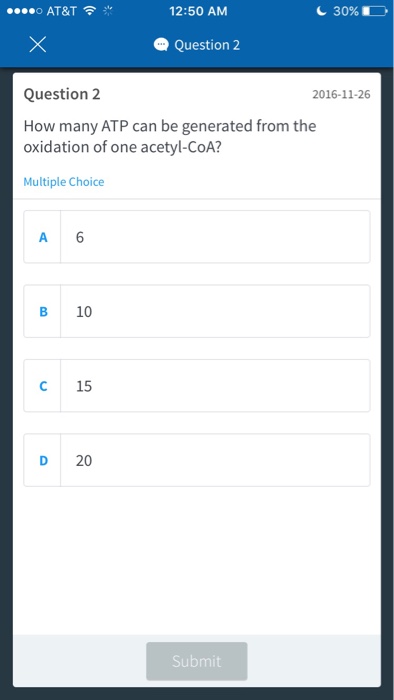 Solved How many ATP can be generated from the oxidation of | Chegg.com