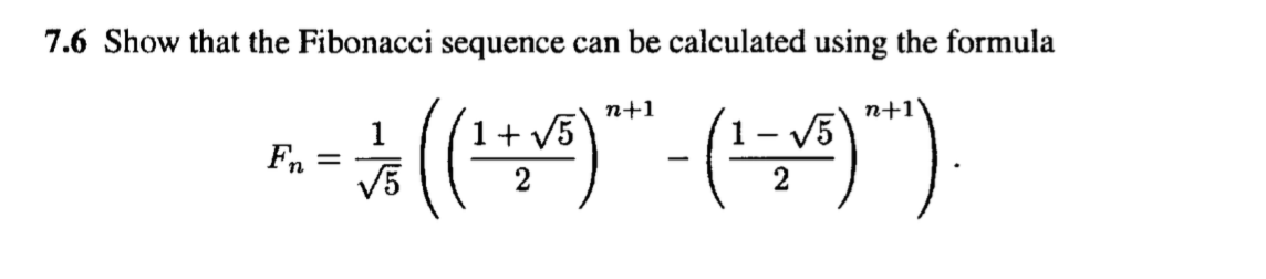 Solved Show that the Fibonacci sequence can be calculated | Chegg.com