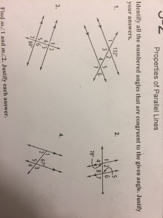 Solved Identify all the numbered angles that arc congruent | Chegg.com