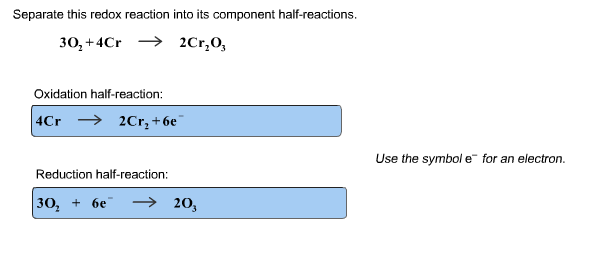 Solved Separate this redox reaction into its component | Chegg.com