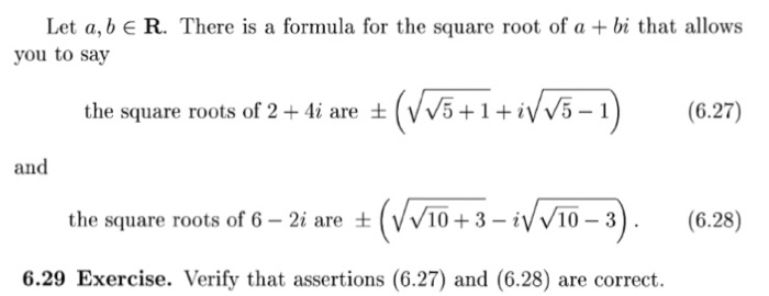 Solved Let a, b epsilon R. There is a formula for the | Chegg.com