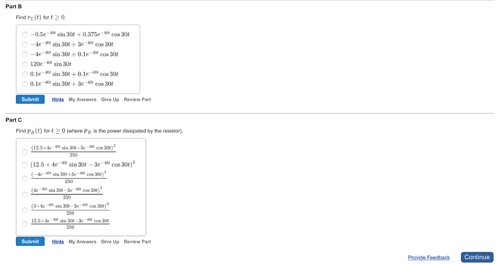 Solved The Step Response of an Underdamped Parallel RLC | Chegg.com