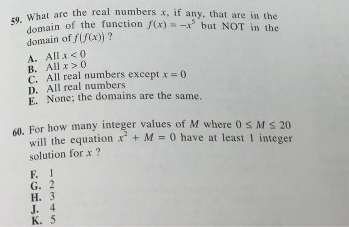 Solved What are the real numbers x, if any, that are in the | Chegg.com