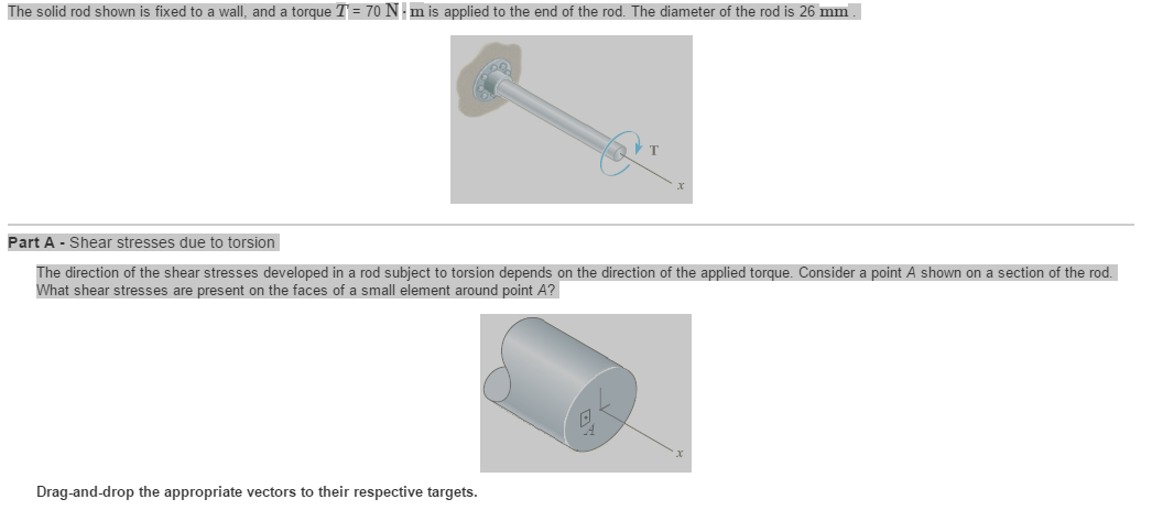 Solved The solid rod shown is fixed to a wall, and a torque | Chegg.com